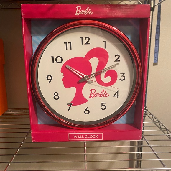 Barbie | Wall Decor | Barbie Pink And White Wall Clock | Poshmark